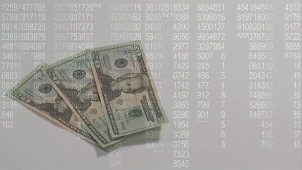 Money piling up with number codes, Motion Graphics | VideoHive