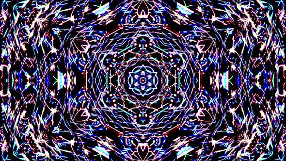 Beautiful abstract kaleidoscope that shines, a radiant light that ...