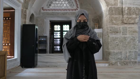 Muslim Woman at Mosque, Stock Footage | VideoHive