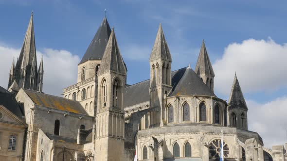 Normandy France Mens Abbey by the day 4K 3840X2160 slow tilt UltraHD ...