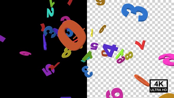 Flying Numbers V2 4K, Motion Graphics | VideoHive