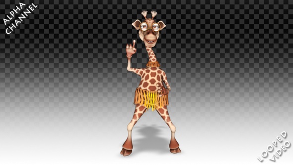 Cartoon Giraffe - Break Dance, Motion Graphics | VideoHive