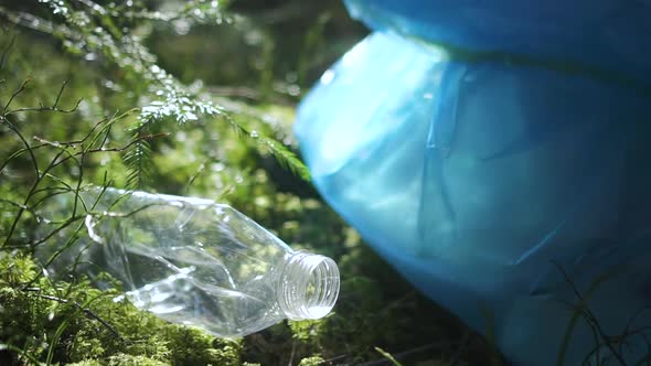 Plastic Pollution in Grass, Stock Footage | VideoHive