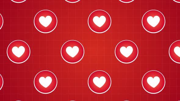 Facebook Love Heart Emoji Background, Motion Graphics | VideoHive