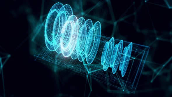 Dish Rack Hologram Close Up 4k, Motion Graphics | VideoHive