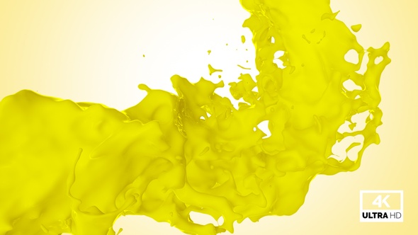 Twisted Yellow Paint Splash V7, Motion Graphics | VideoHive