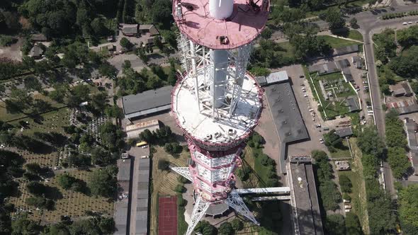 Kyiv. Ukraine: TV Tower. Aerial View., Stock Footage | VideoHive