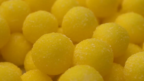 Sweet Lemon Candy Mixed of Snack Sugar Rotate Background., Stock Footage