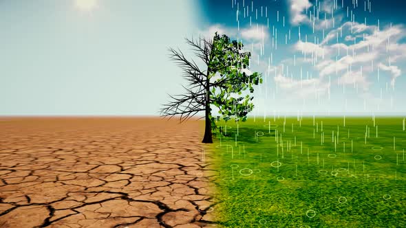 Drought And Green Background, Motion Graphics | VideoHive