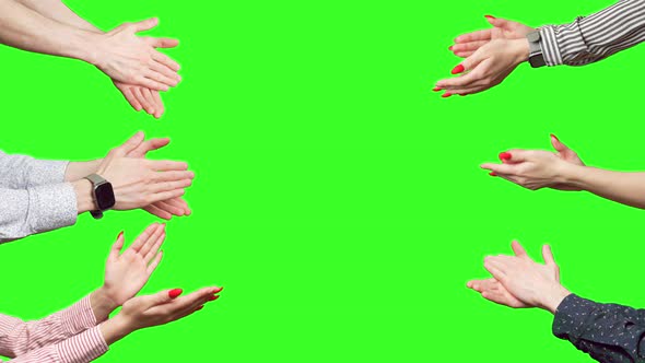 Hands are Clapping at Green Screen Background, Stock Footage | VideoHive