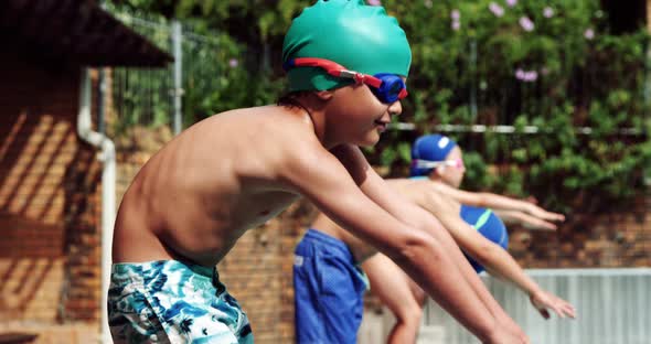 Students standing in ready position at starting point, Stock Footage