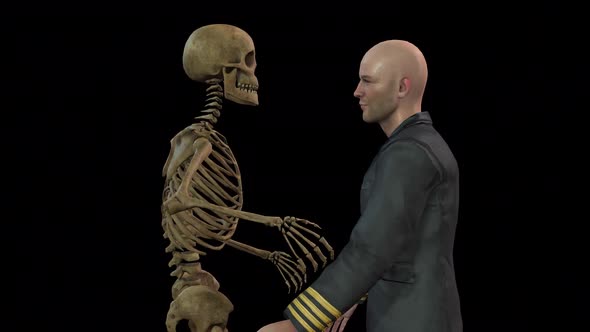 Skeleton Hugs Human, Motion Graphics | VideoHive