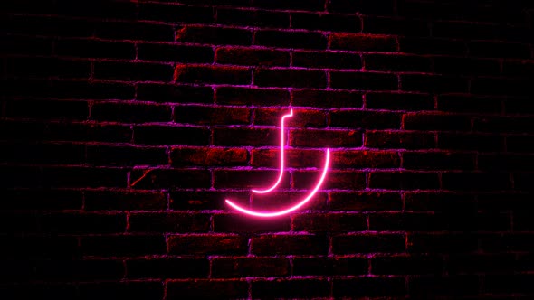 Neon J Letter Intro Animation, Motion Graphics | VideoHive