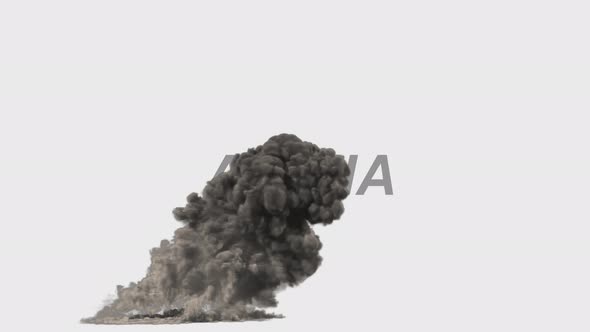 3D Animation Of large Smoke Effect, Include Alpha, Motion Graphics