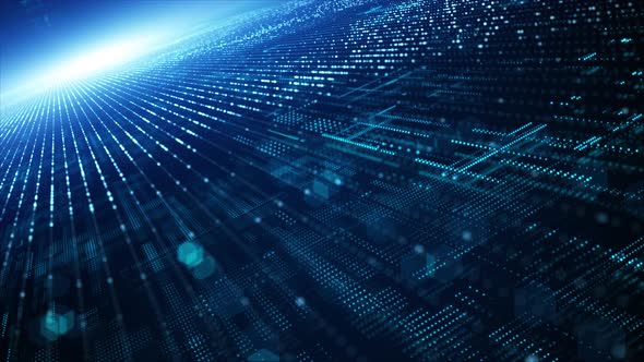 Abstract Digital Particles Flow 00681, Motion Graphics | VideoHive