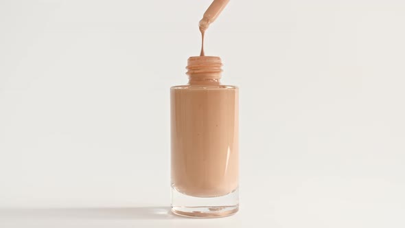 Foundation for Face Concealer Cosmetic Liquid Foundation Drips From a ...