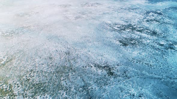Aerial Shot of Evening Frozen Lake, Stock Footage | VideoHive