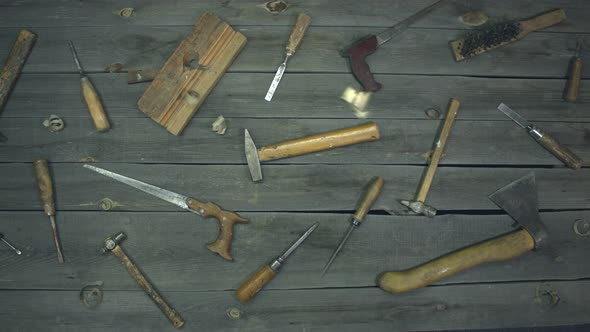 Basic Wood processing Tools., Stock Footage | VideoHive