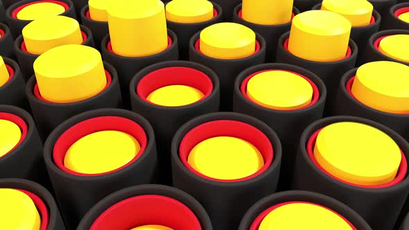 Abstract Blue Background with Cylinder Columns, Motion Graphics | VideoHive