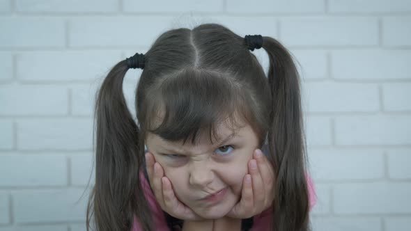 Twist face. Cute child twist her face on camera. , Stock Footage ...