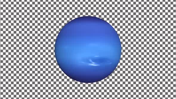 Neptune Rotating Planet With Alpha 4K, Motion Graphics | VideoHive