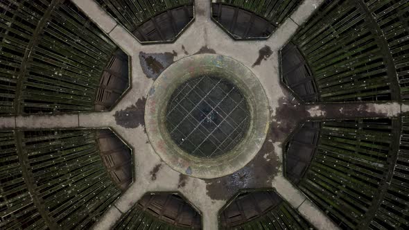 Aerial view of Power plant IM funnel reactor, Charleroi, Brussel ...