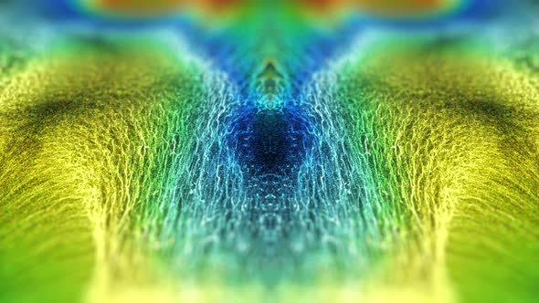 Rainbow particles flowing away from center of screen, Motion Graphics