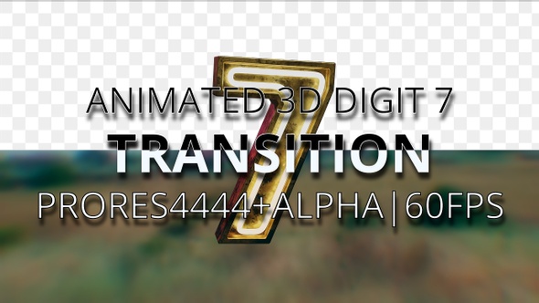Animated digit 7 transition UHD 60fps, Motion Graphics | VideoHive