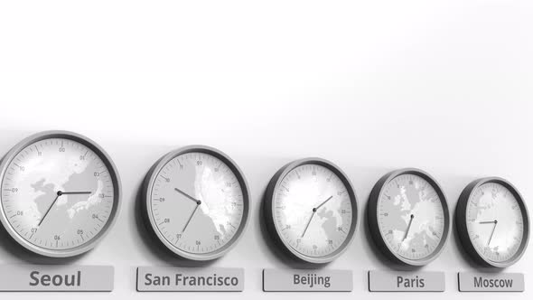 Clock Showing Beijing China Time, Motion Graphics | VideoHive