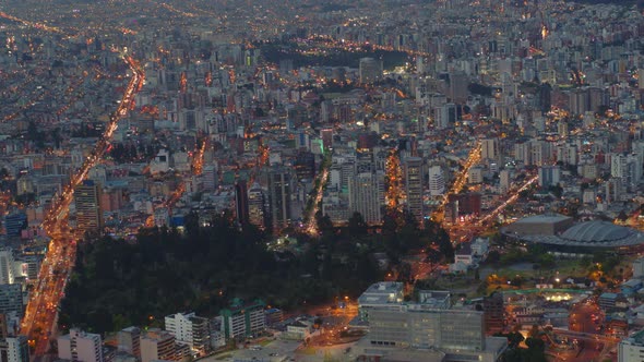 Aerial View Quito City Night Lights Ecuador, Stock Footage | VideoHive