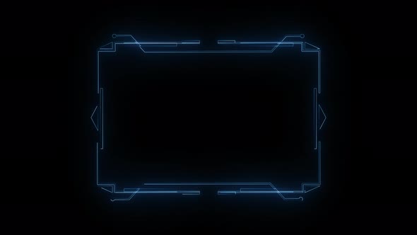 Hud Frame Digital Technology Plexus Lines, Alpha Channel, Motion Graphics