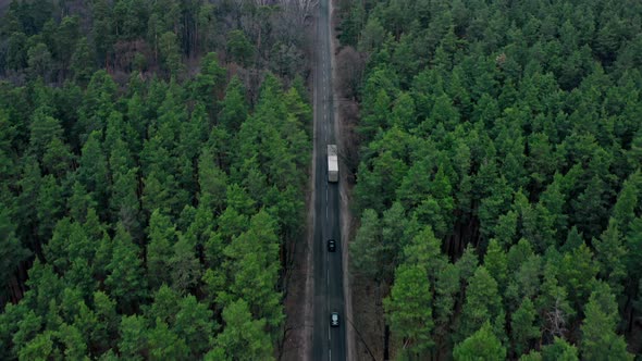 Transportation Forest Industry Road Truck Highway Speed, Stock Footage