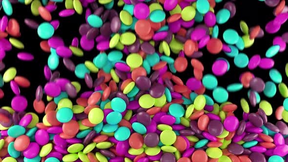 Colorful Candy's Motion Falling Down, Motion Graphics | VideoHive