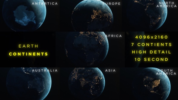 Earth Continents, Motion Graphics | VideoHive