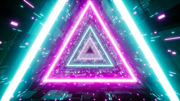 Triangle Cyber Tunnel, Motion Graphics | VideoHive