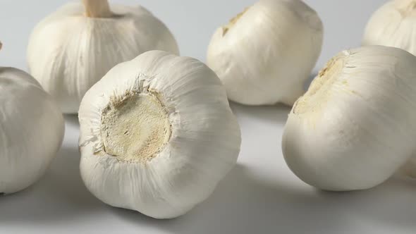 Fresh Chinese garlic bulbs close up, Stock Footage | VideoHive