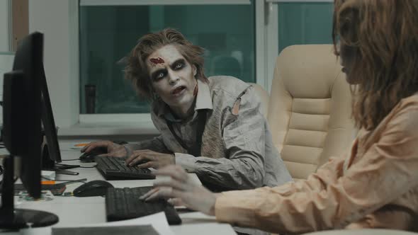 Mindless Zombies Working in Office, Stock Footage | VideoHive