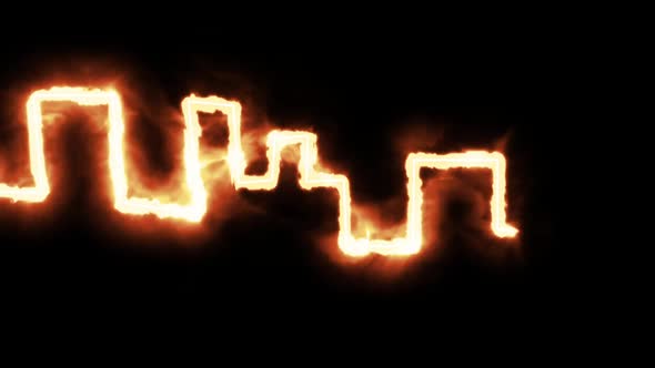 City On Fire Line Animation by MekMotion | VideoHive
