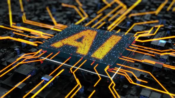 Presentation of the spread of artificial intelligence, Motion Graphics