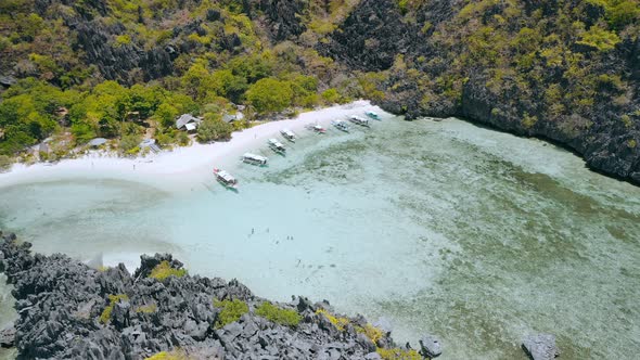 Rest Time on Star Beach on Tapiutan Island Near Matinloc Shrine, Stock ...