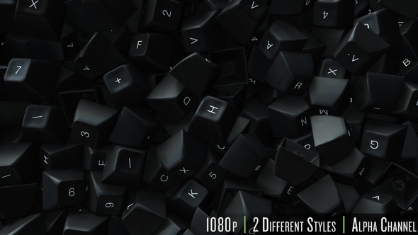 Computer Keyboard Keys Fill Screen, Motion Graphics | VideoHive