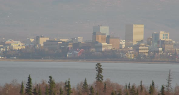 Helicopter aerial, slow zoom out of Morongo Casino sign brightly lit ...