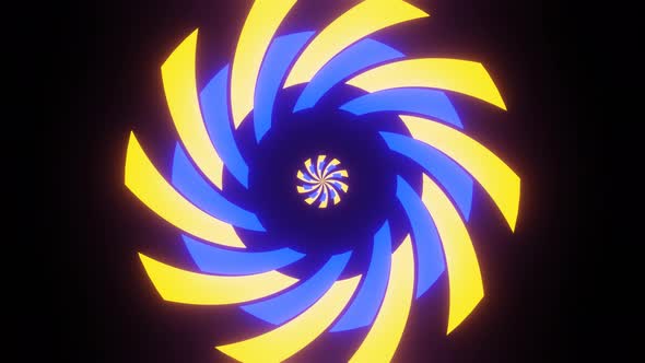 Abstract Loop Animation Expanding From the Center and Rotating Circles ...