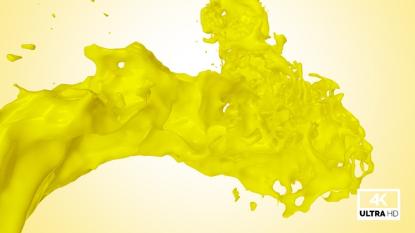 Twisted Yellow Paint Splash V1, Motion Graphics | VideoHive