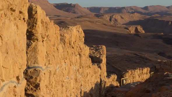 Ancient Wall of the Masada Fortress, Stock Footage | VideoHive