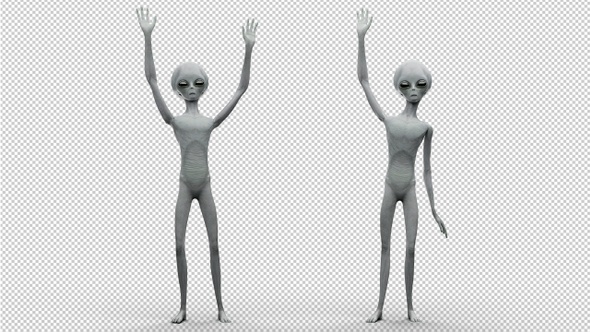 Alien Raising Hands, Motion Graphics | VideoHive