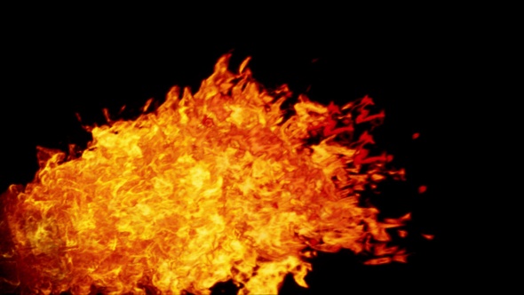 Flame Cannon From The Left For 12 Seconds Isolated by Alpha channel ...