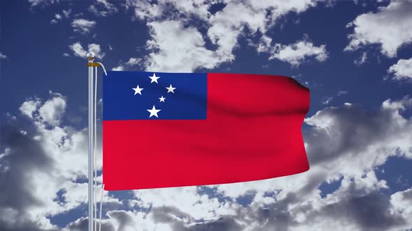 Samoa Flag Waving, Motion Graphics | VideoHive