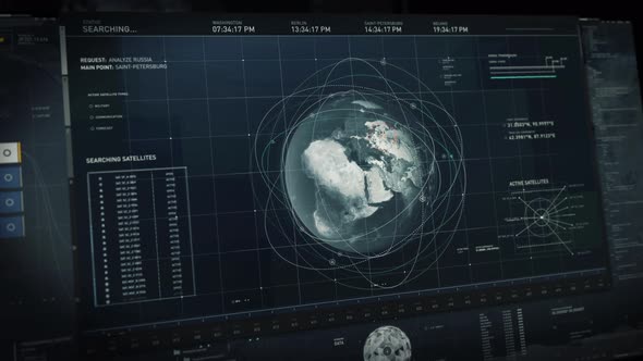 Spying system is collecting information about the target satellite ...