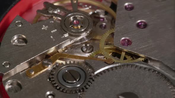 4K - Clockwork of mechanical watch. Timelapse, Stock Footage | VideoHive